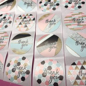 Office | 20 Thank You Stickers Small 1 Round 8 Designs | Poshmark